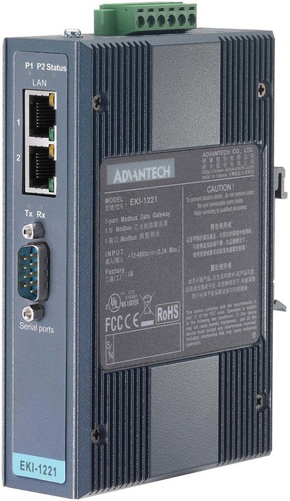 EKI-1222-CE, 2-port Modbus Gateway - Advantech AE