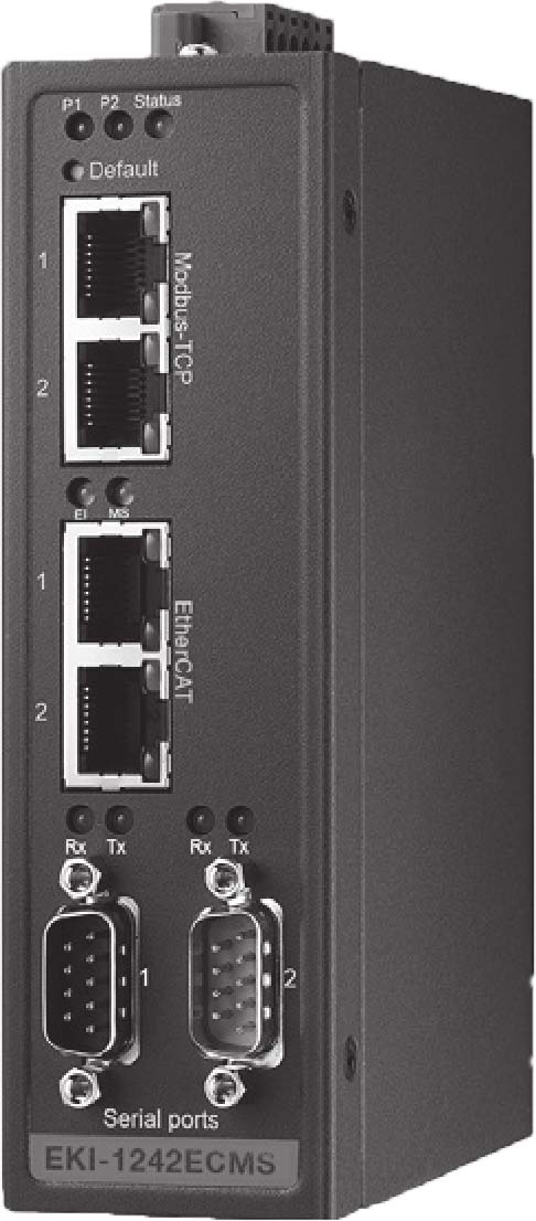 EKI-1242ECMS-A, Modbus RTU/TCP to EtherCAT Fieldbus Gateway - Advantech AE EKI-1242ECMS-A, Modbus RTU/TCP to EtherCAT Fieldbus Gateway - Advantech AE
