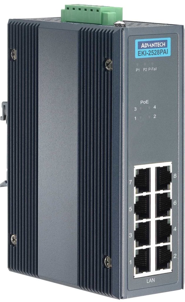 EKI-2725-CE, 5-port Gigabit Unmanaged Industrial Ethernet Switch - Advantech AE