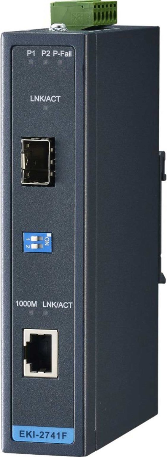 EKI-2541M, 10/100TX to Multi-Mode SC Type Fiber Optic Industrial Media ...